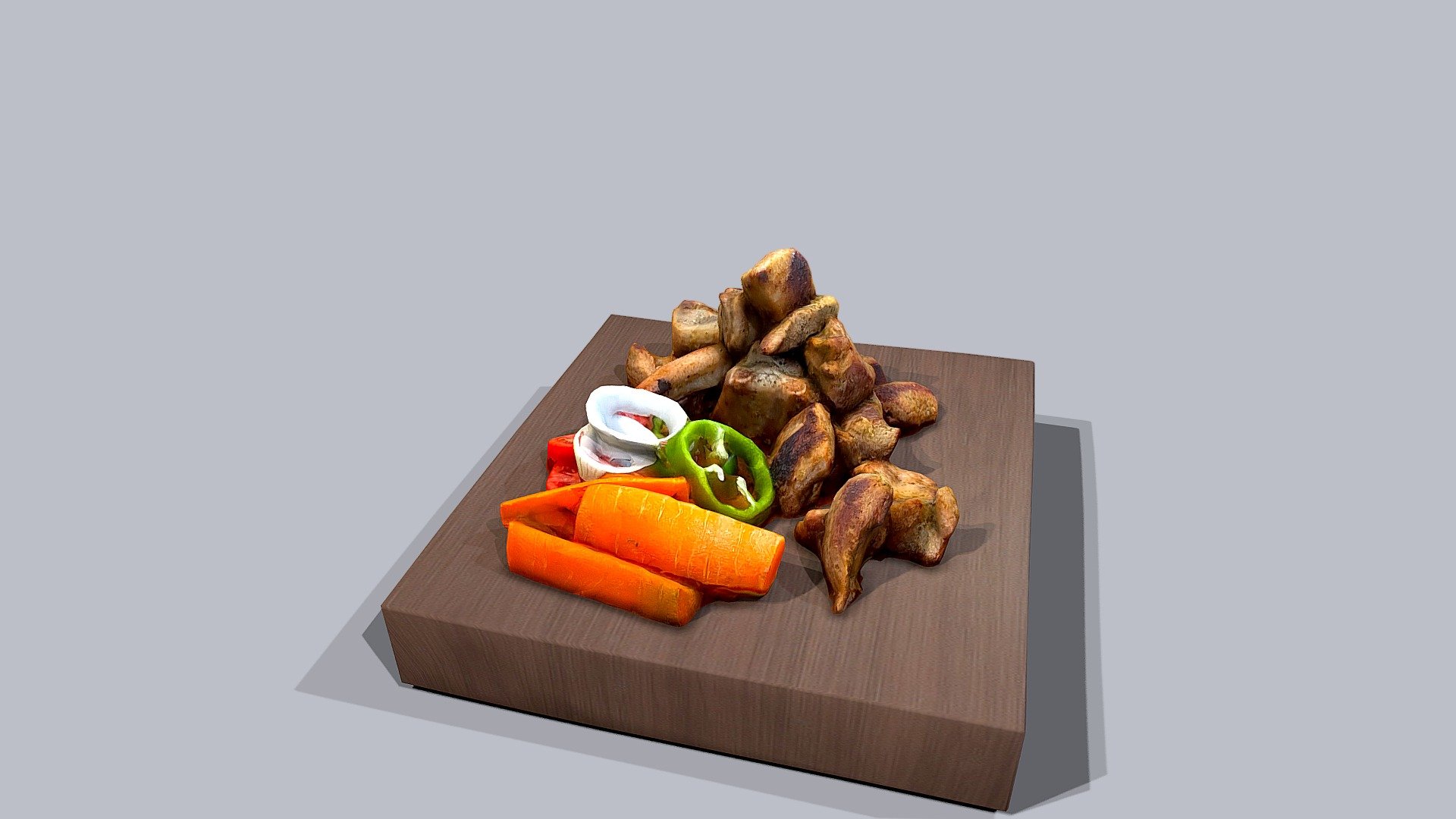 food meat steak new york high cut beef pork - Buy Royalty Free 3D model ...
