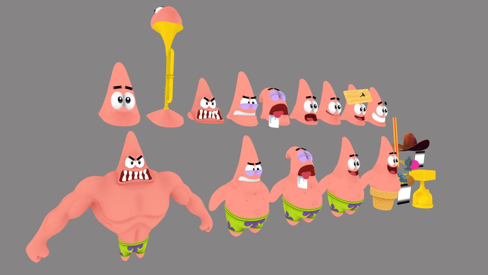 Nickelodeon All-Star Brawl Patrick Star - 3D model by SMF Friends Fan ...