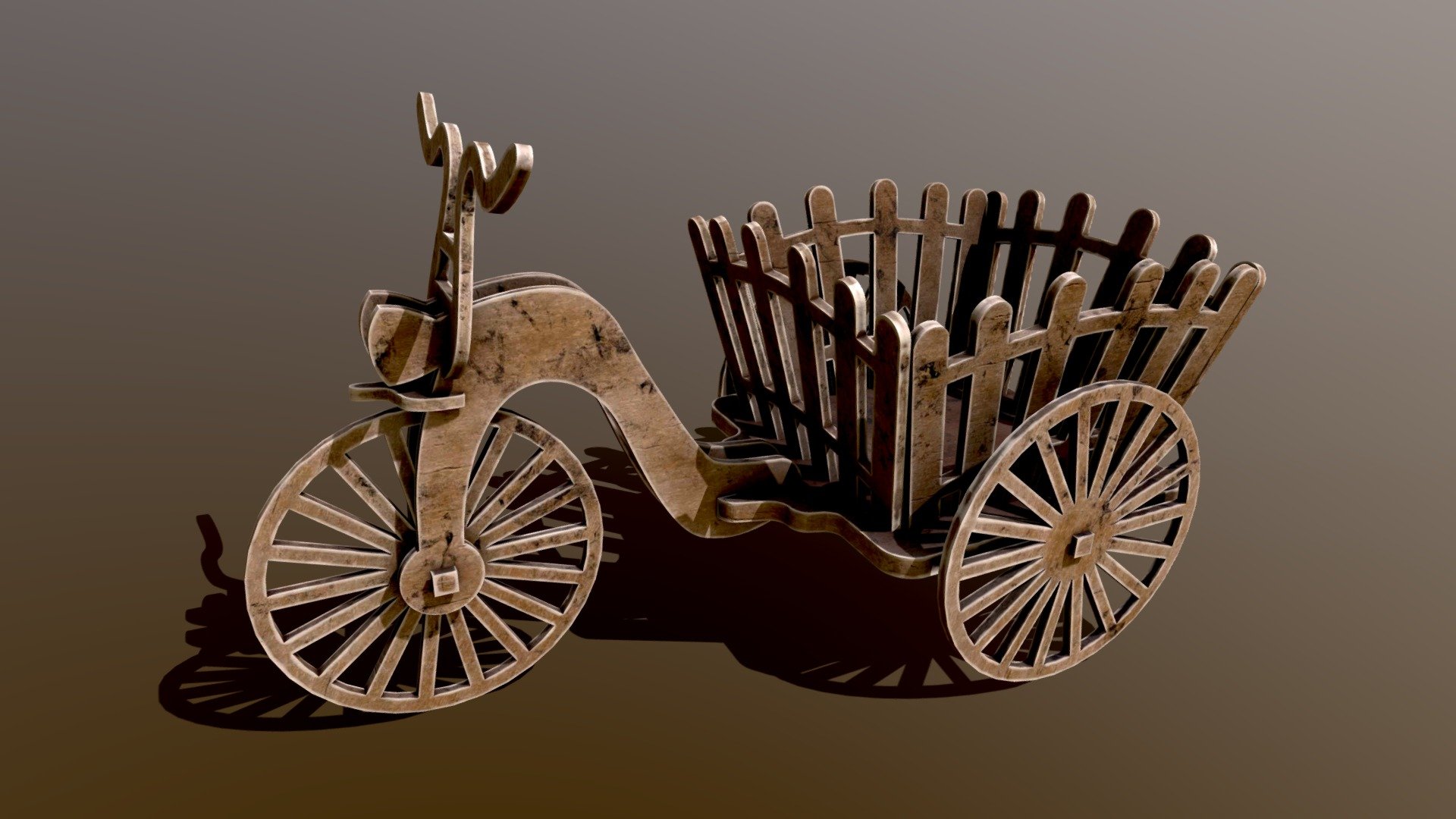 Wooden tricycle - 3D model by majidakbarimoganjogi [2cf9e0b] - Sketchfab