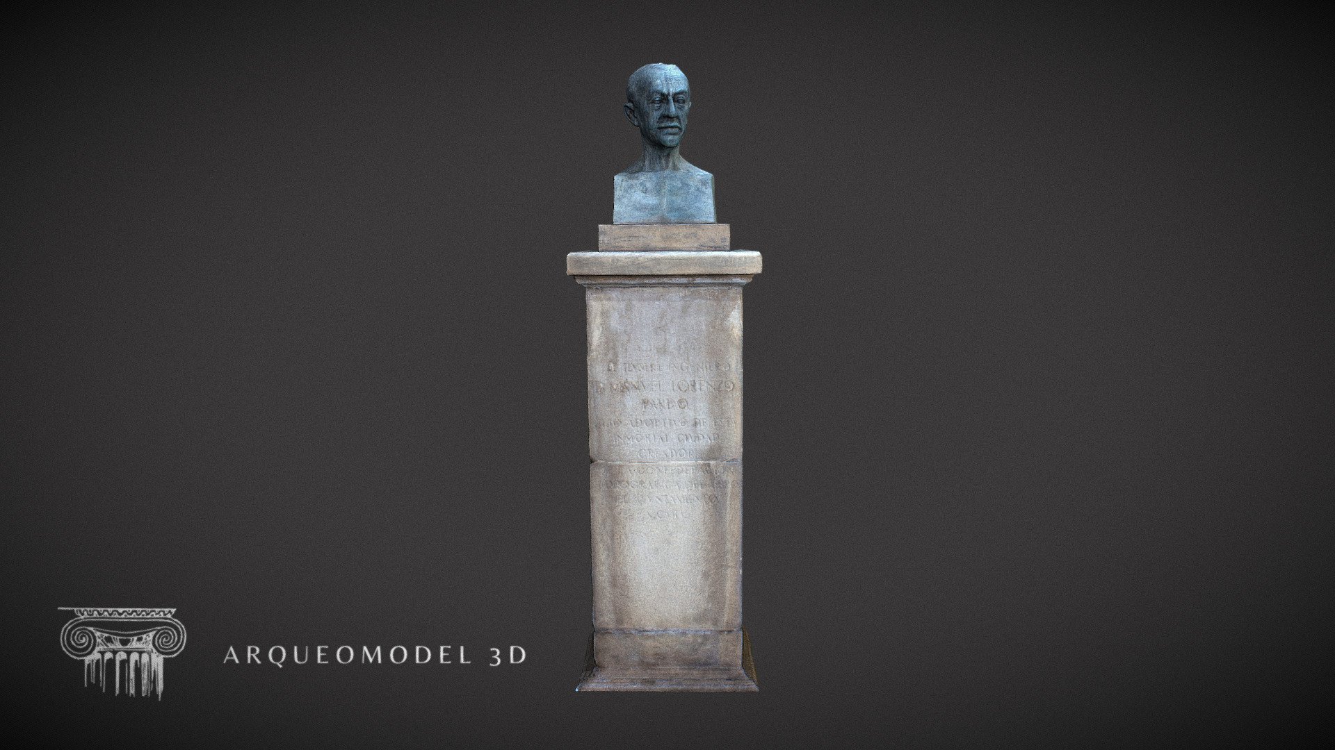 Estatua Manuel Lorenzo Pardo | Zaragoza ESPAÑA - Buy Royalty Free 3D ...