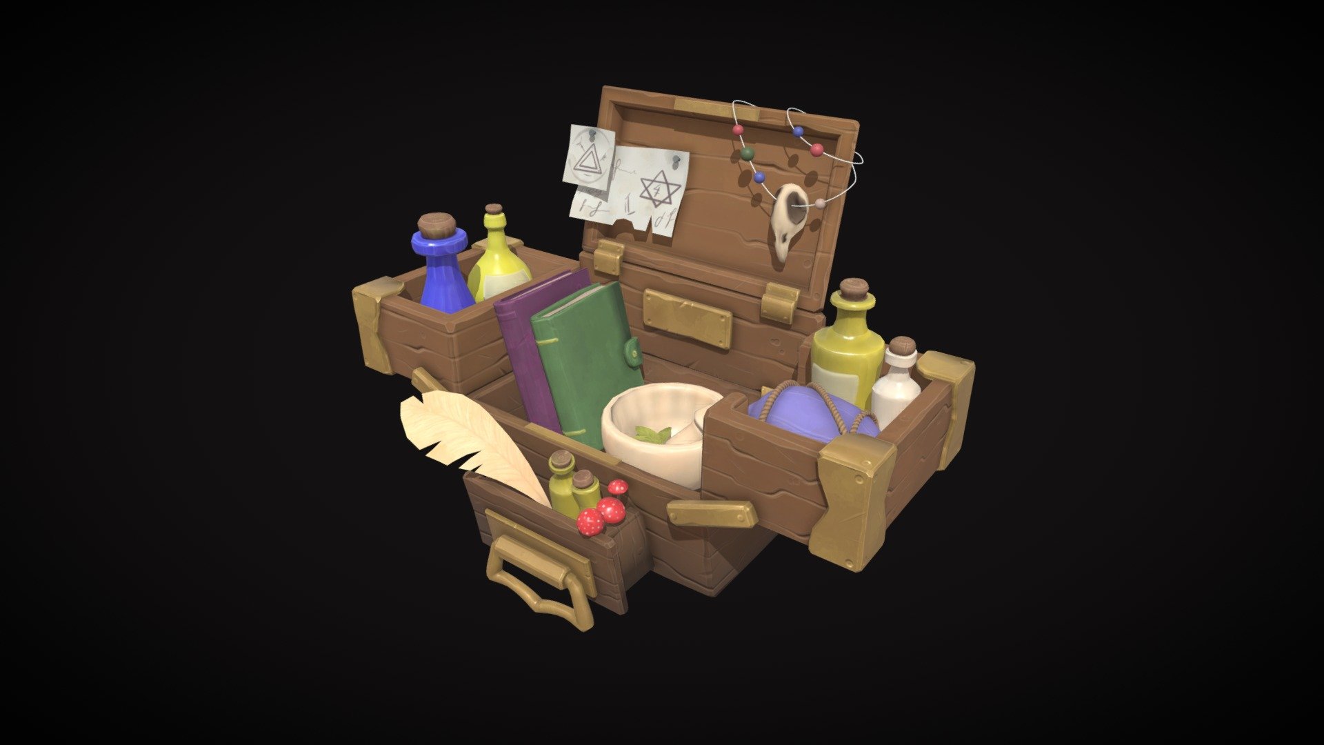Stylized Alchemy Chest - 3D model by Drelanns [2cff717] - Sketchfab