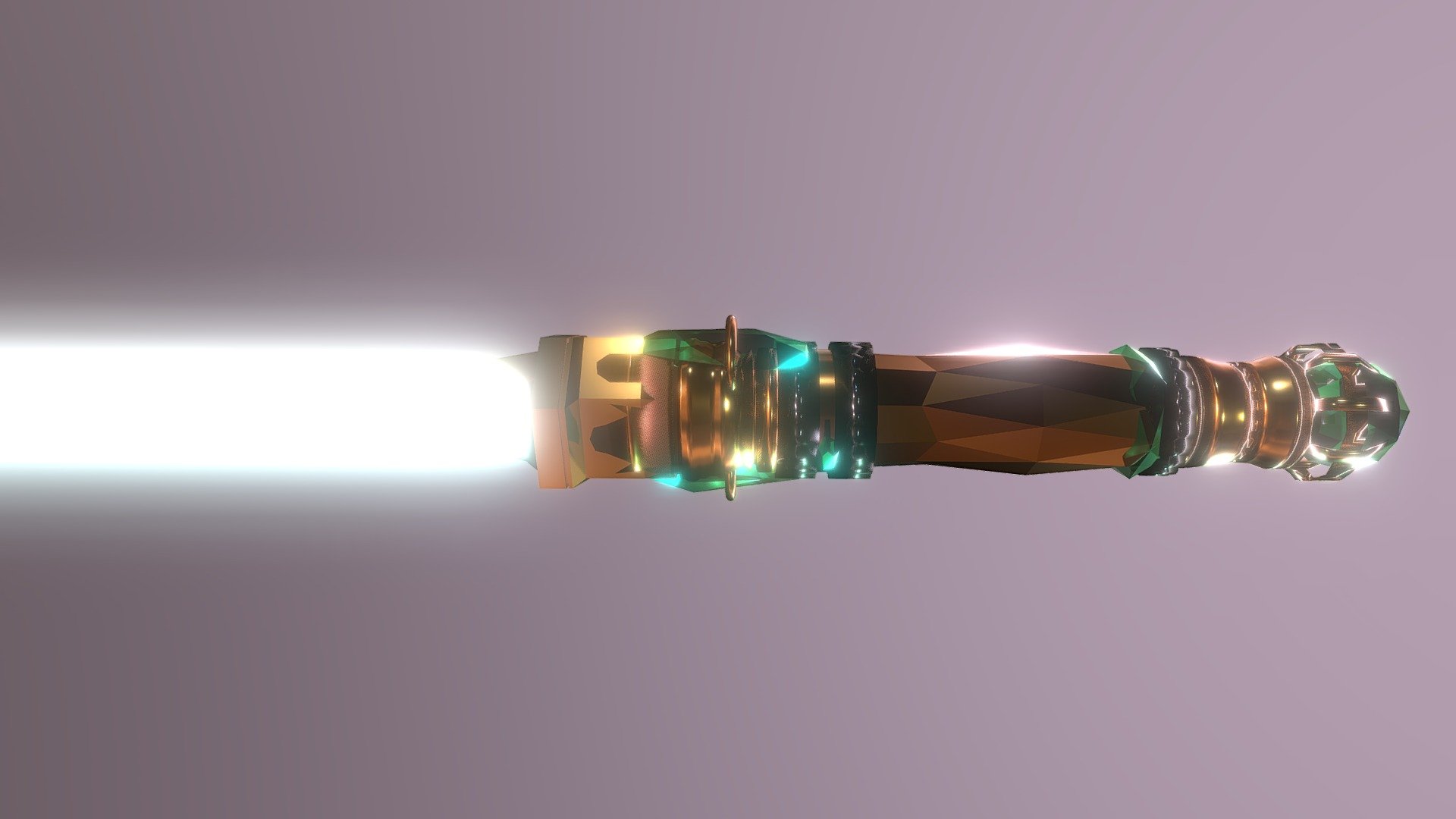Custom One - Hand Lightsaber "The Crystal One" - Download Free 3D model ...