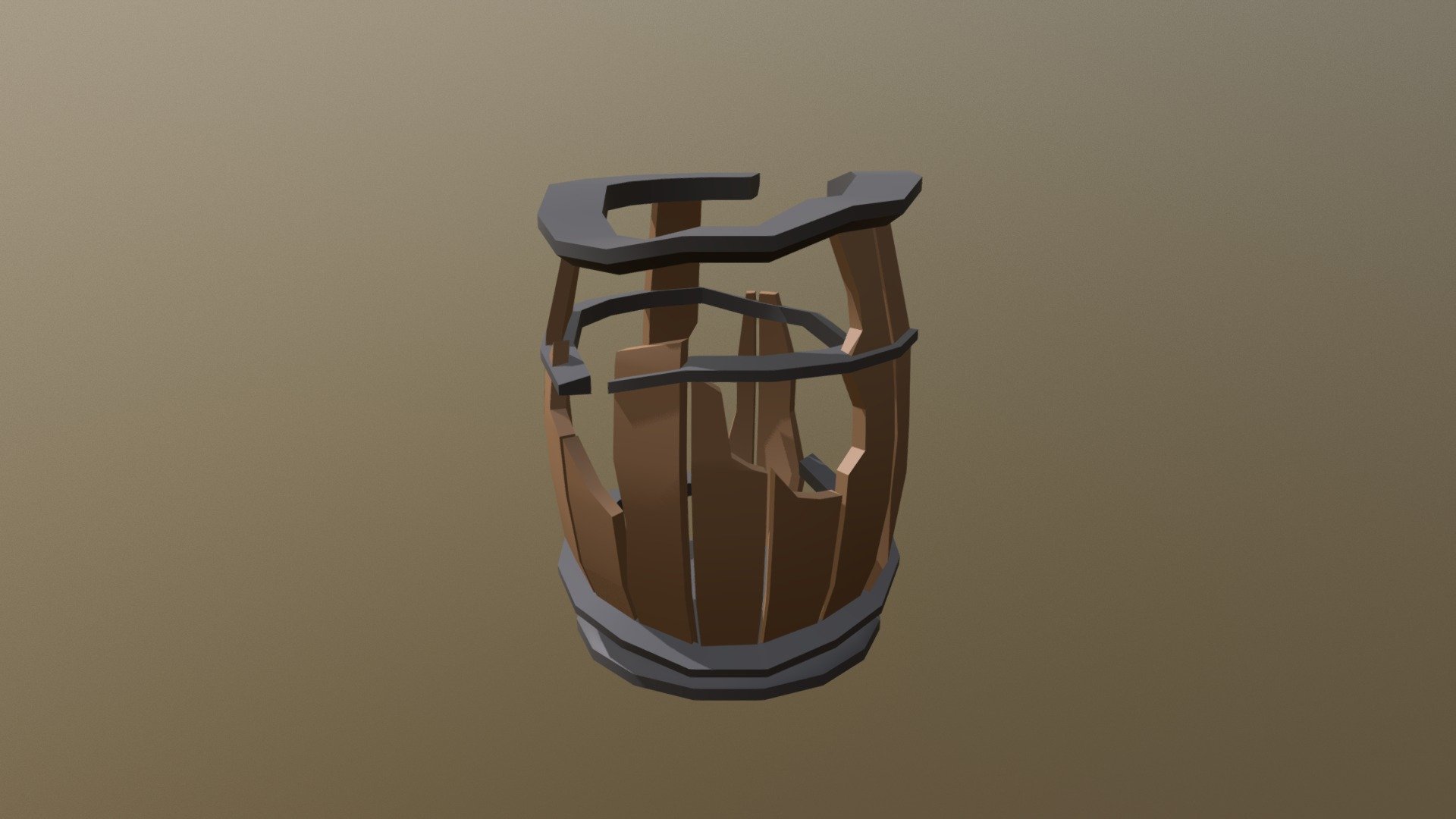 Low Poly Barrel Assets - Barrel Varaint 3 of 3 - 3D model by Brandon ...