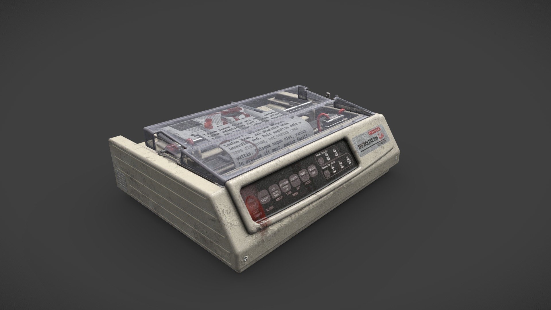 90's Printer Model: Okidata 320 Microline - 3D model by HaozCourses ...