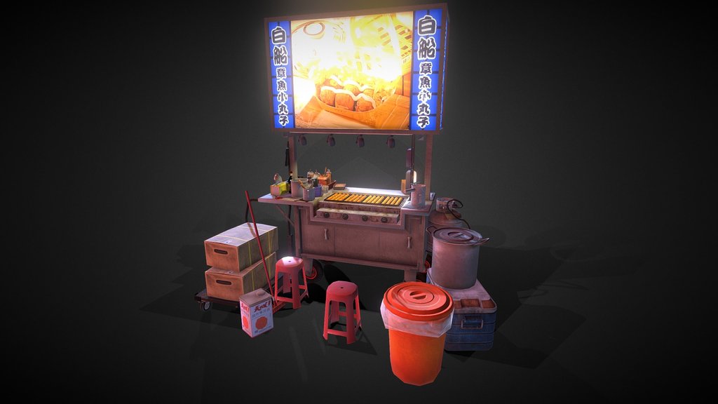 Food Vendor - A 3D model collection by animod - Sketchfab