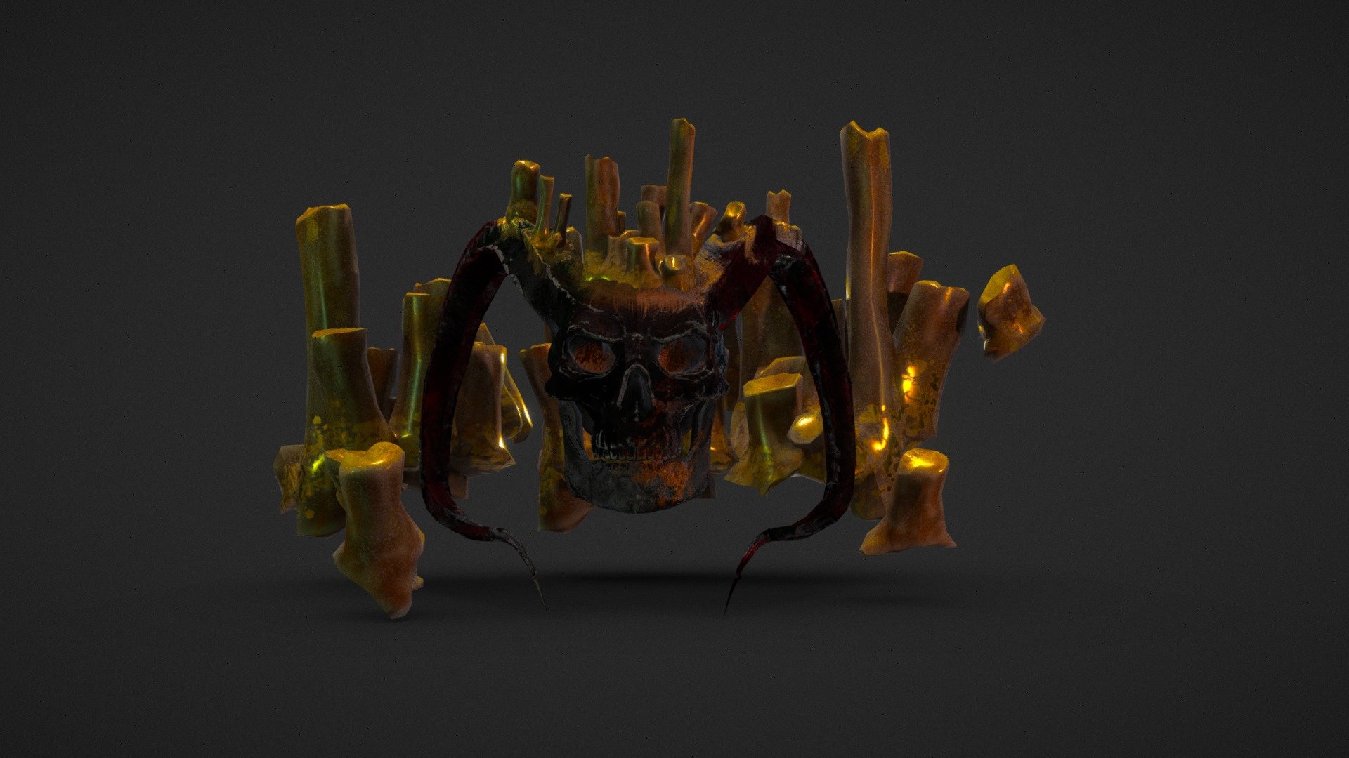 Hell skull in a castle candle - 3D model by Glutamine [2d17be6] - Sketchfab