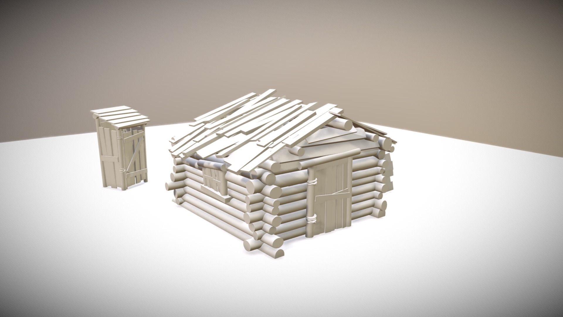 Trapper hut - 3D model by Swiitch [2d17c56] - Sketchfab