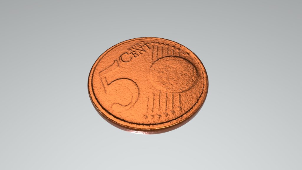 3D Scanned 5 Cents - 3D model by HexHyte [2d17ec3] - Sketchfab