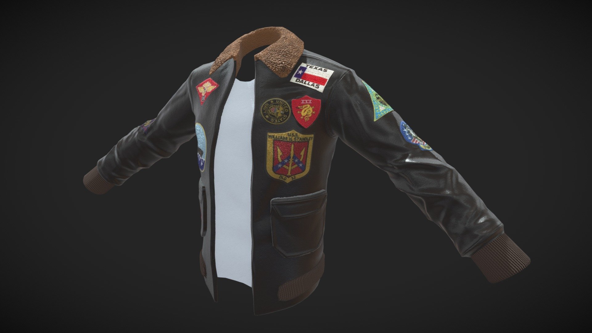 Top Gun (Maverick's Jacket) - 3D model by Alan_Ruffin (@AwoL_03 ...