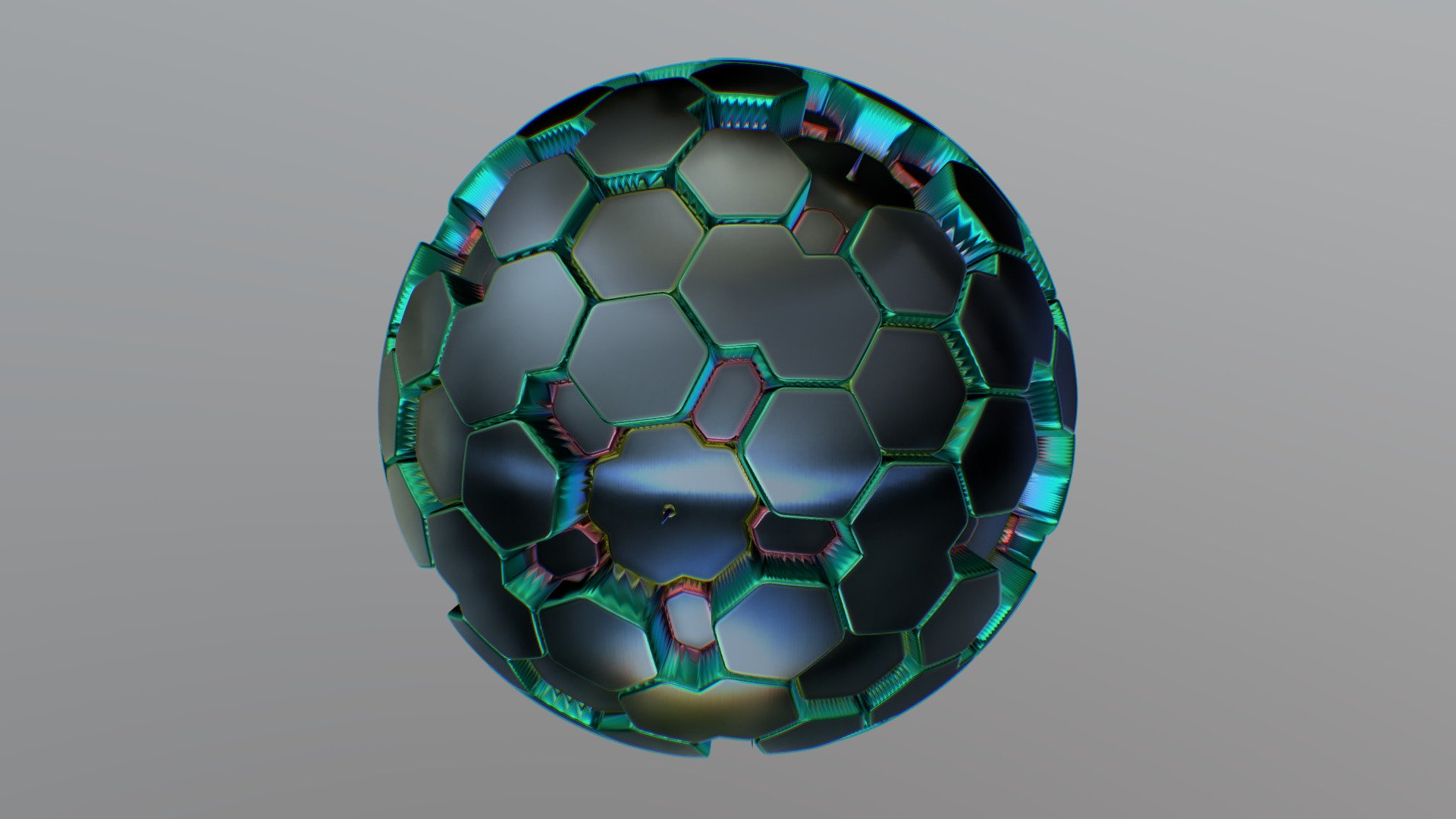 Geodesic Tiling Mesh colored - Download Free 3D model by Aiekick ...