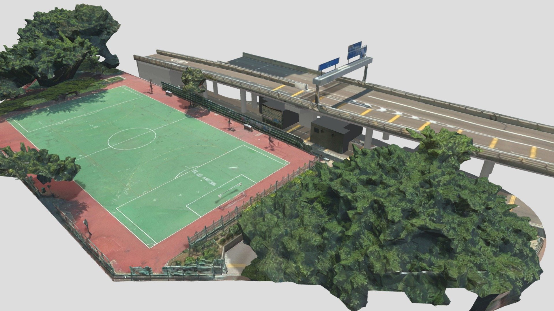 Basketball Field + Bridge S347812056406062A0 - Download Free 3D model by patrick.young [2d1a9c0 ...