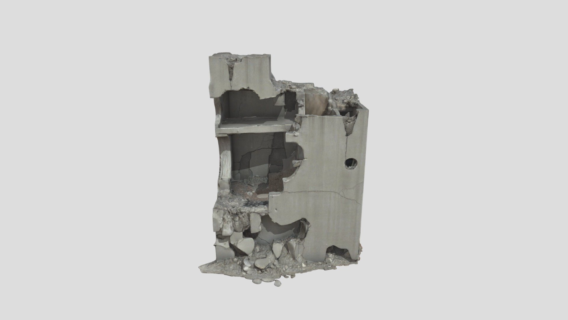 Building damage - Download Free 3D model by prabinpandey631 [2d1acbd ...