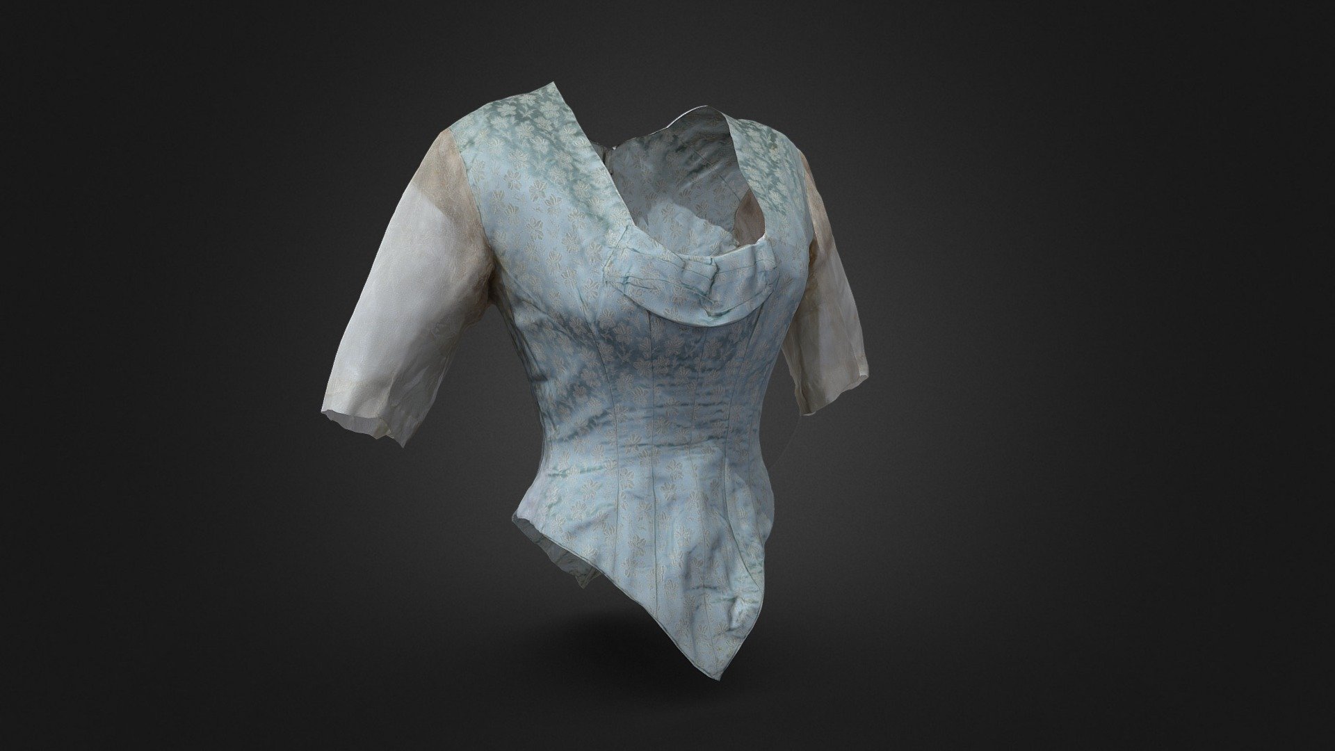 Pale Blue Bodice - 3D model by Royal Cornwall Museum ...
