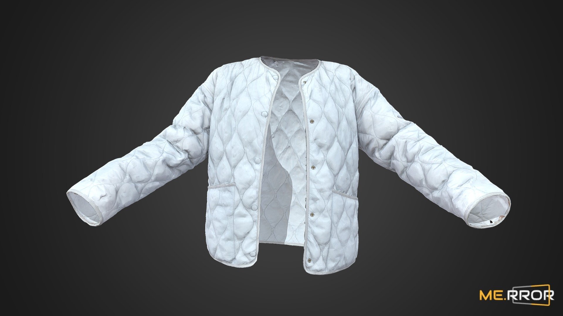 Light gray lightweight padded jacket - Buy Royalty Free 3D model by ME ...