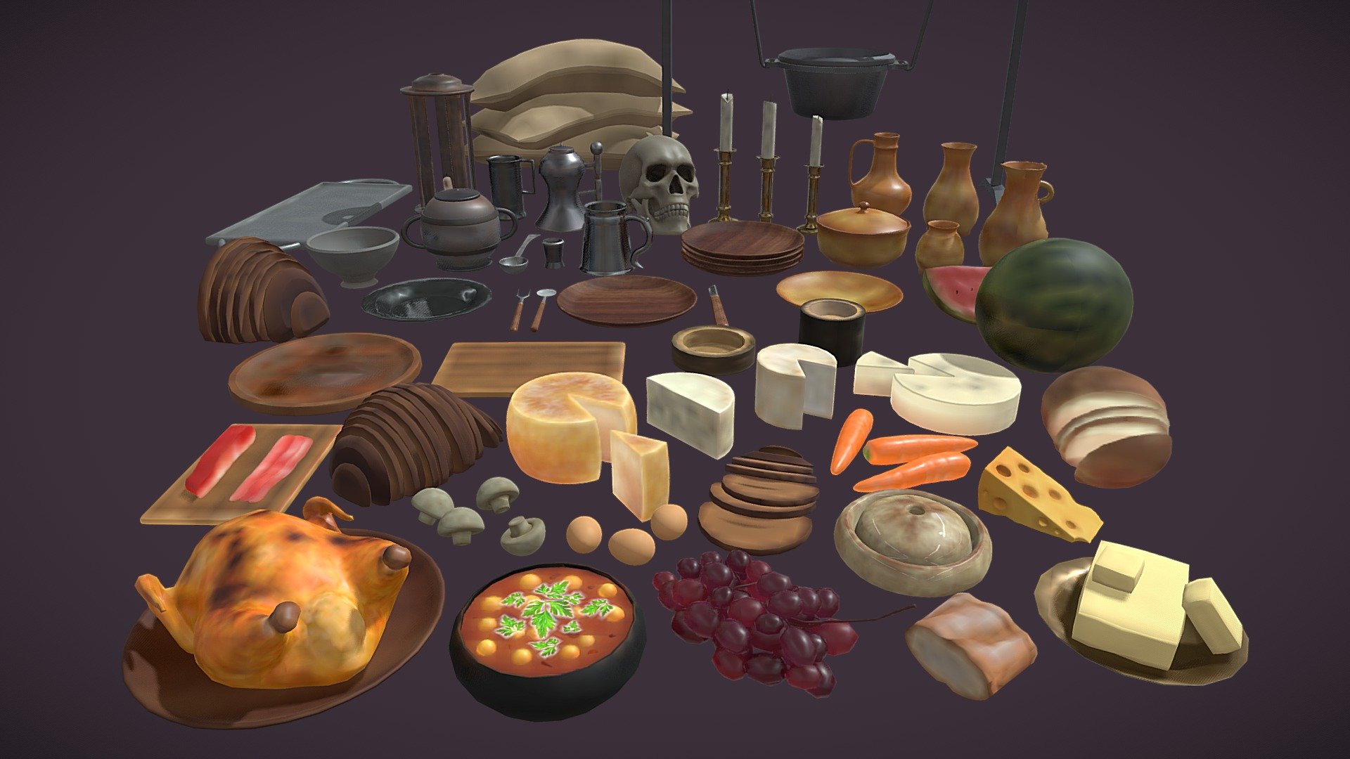 Medieval Kitchen Essentials - 3D model by GetDeadEntertainment [2d24c3f ...
