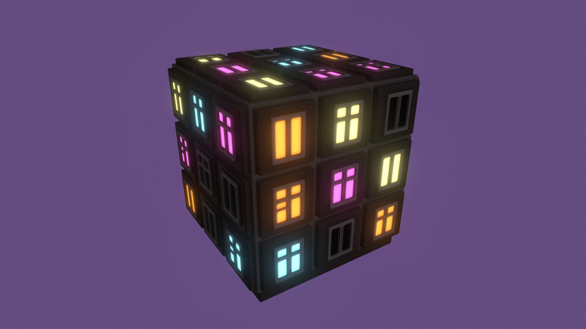 Rubik's Cube "PANELKI" - 3D model by duaduaPeter [2d27d5a] - Sketchfab