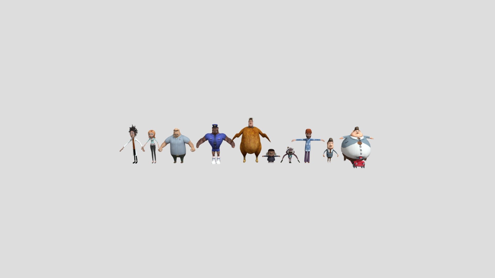 Cloudy with a chance of Meatballs Characters - Download Free 3D model ...