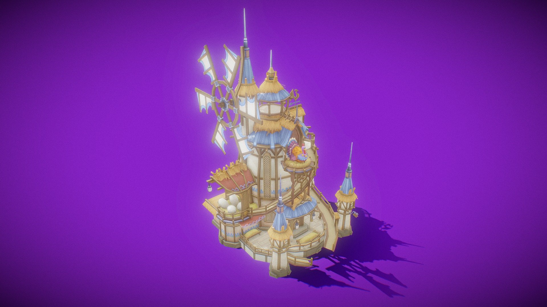 Windmill castle - Buy Royalty Free 3D model by Luna Studio (@StudioLuna ...
