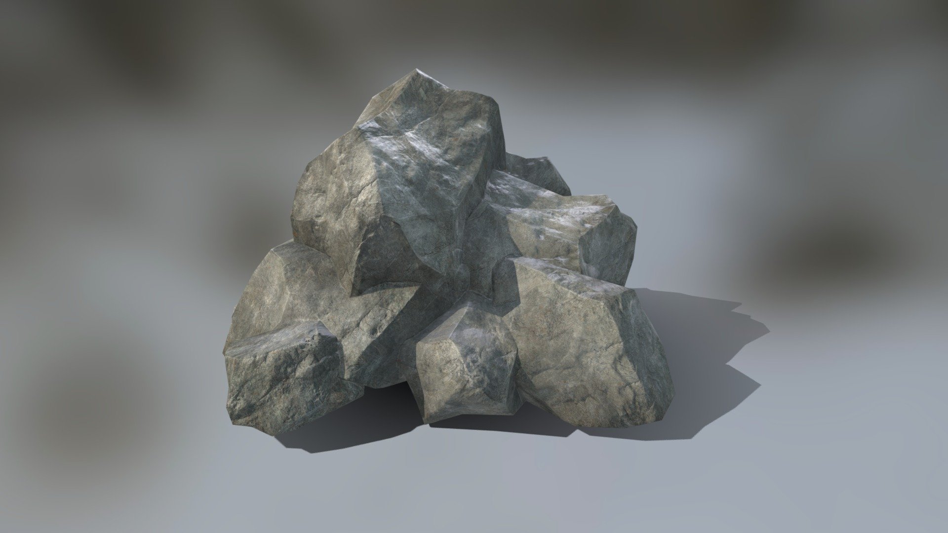 LowPoly Rock - 3D model by pxltiger [2d2d002] - Sketchfab