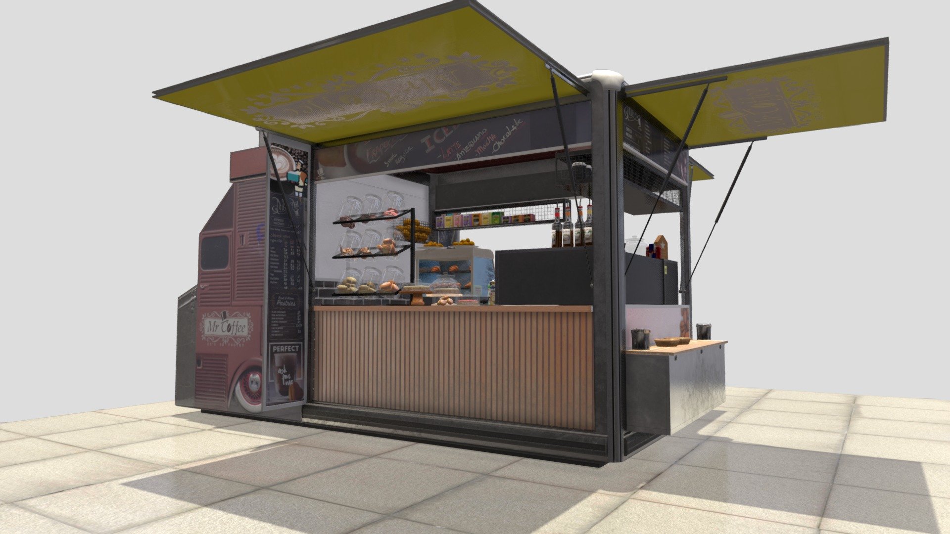 Small Coffee Shop - Download Free 3D model by Pukka Films (@pukkafilms ...