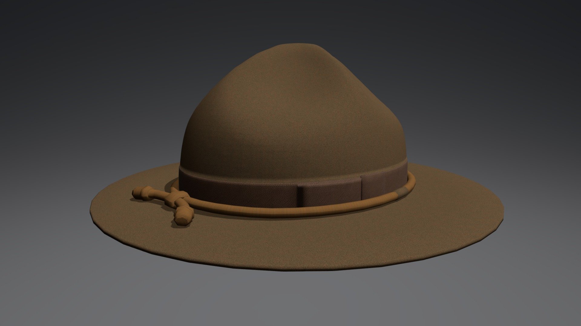 Campaign Hat (Dark Brown) - Buy Royalty Free 3D model by ...