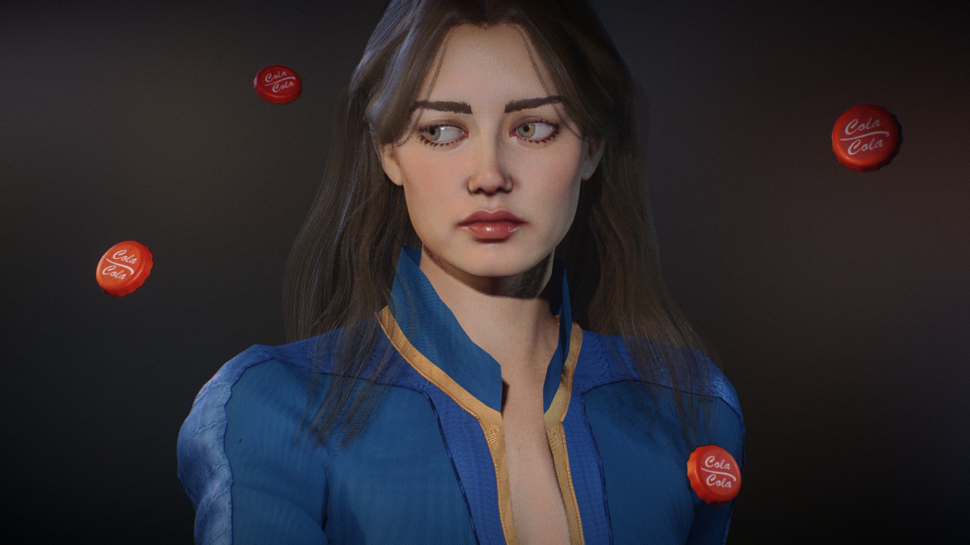 Cola Girl - Buy Royalty Free 3D model by Cg Stuff (@bokeh) [2d3a3aa ...