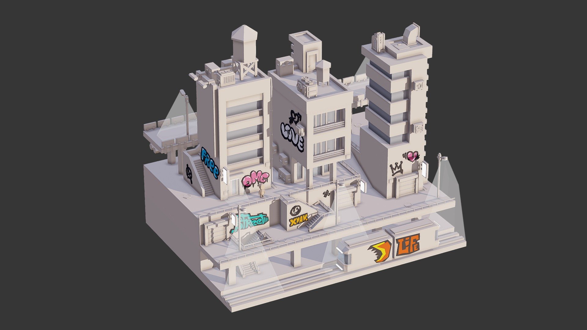 Urban - 3D model by Konstantin (@burunduk) [2d3c31a] - Sketchfab