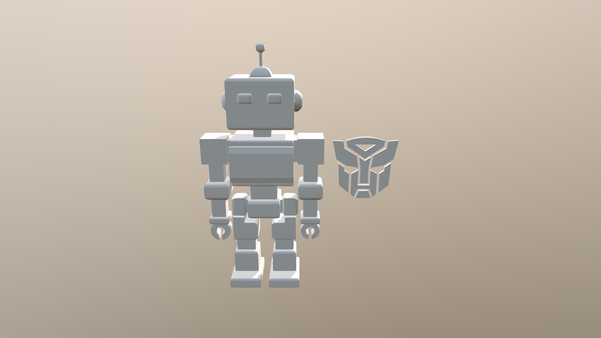 Robot plus transformer logo - 3D model by artcecilie [2d4575d] - Sketchfab