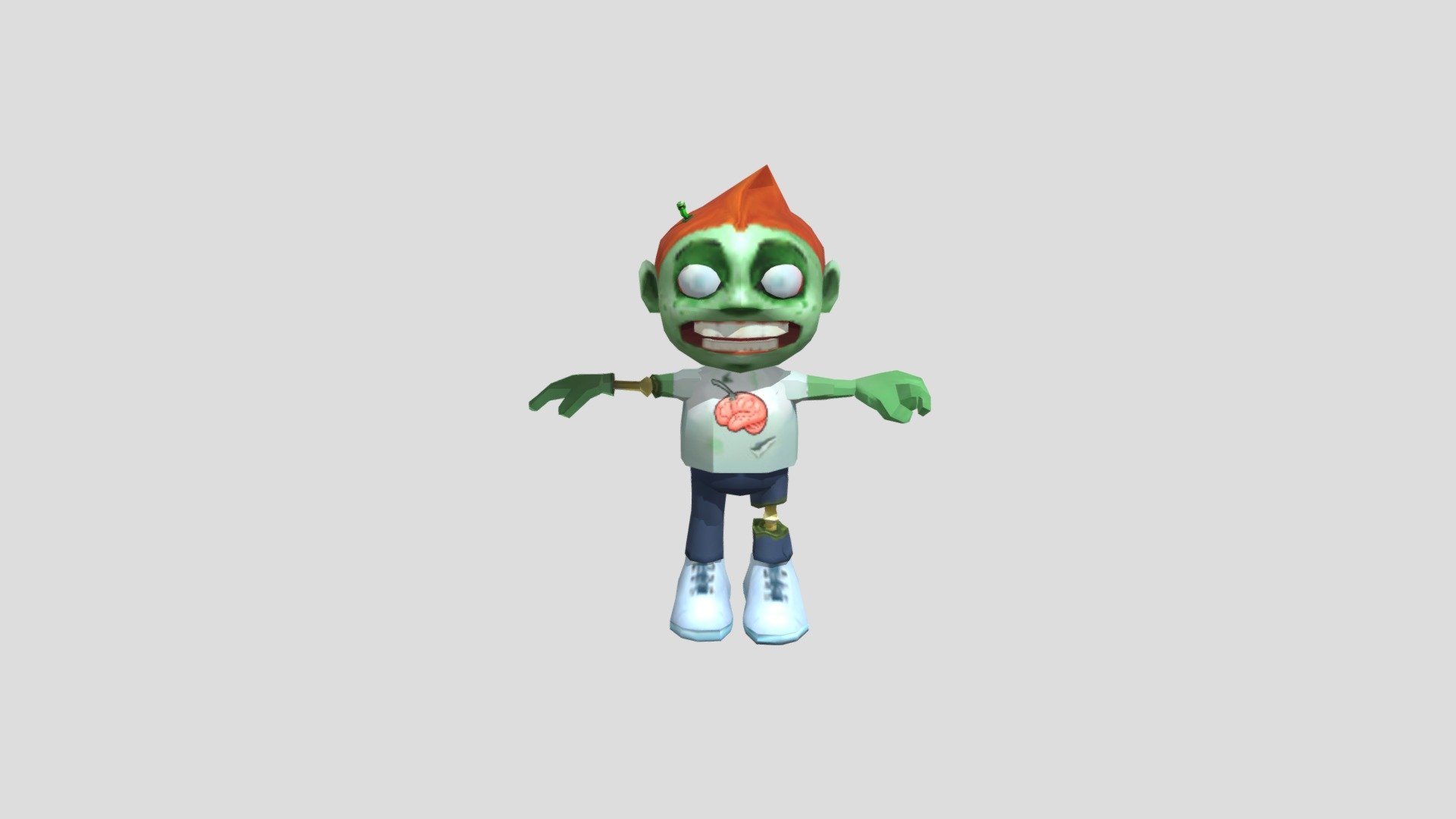 zombie fred super falling fred - Download Free 3D model by ...