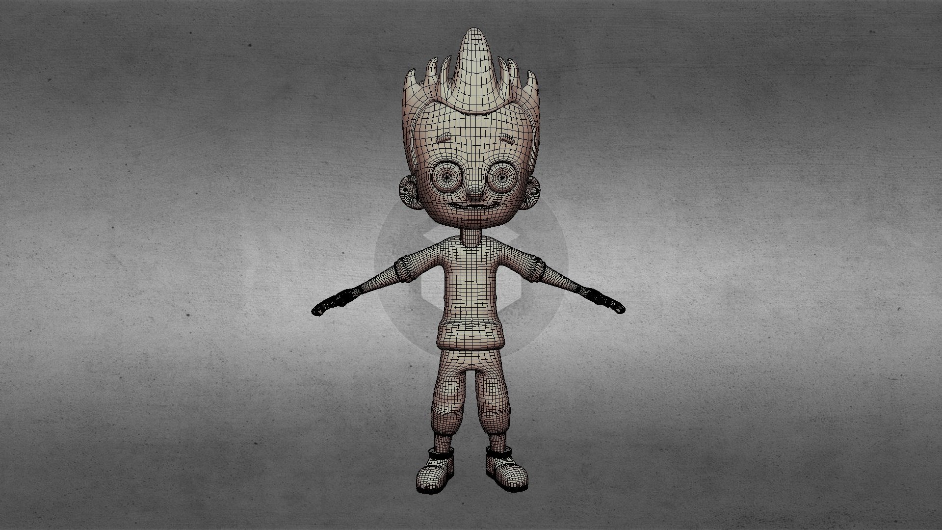 Cool Kid - Wireframe - 3D model by mgarzof (@pigeonw) [2d4aa4c] - Sketchfab