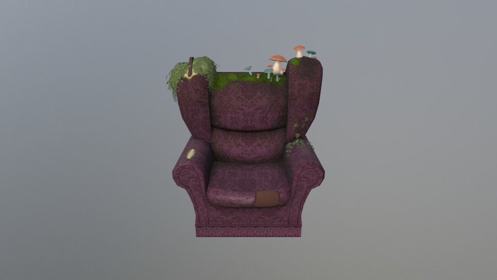 Overgrown Chair - 3D model by Sam Lavan (@Salmonthaw) [2d4c175] - Sketchfab