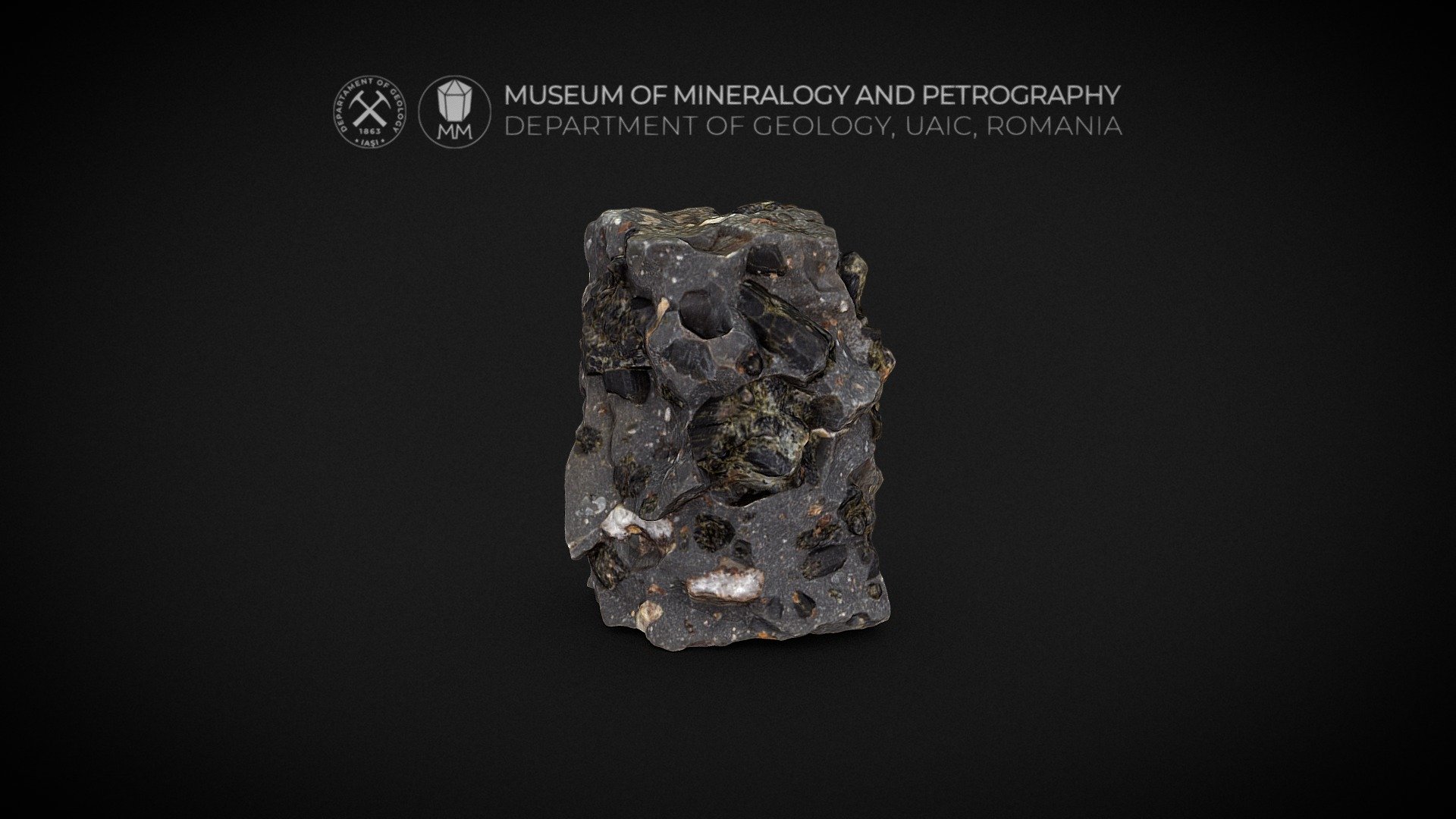 Basaltic-andesite with augite, Techereu, Romania - 3D model by Museum ...