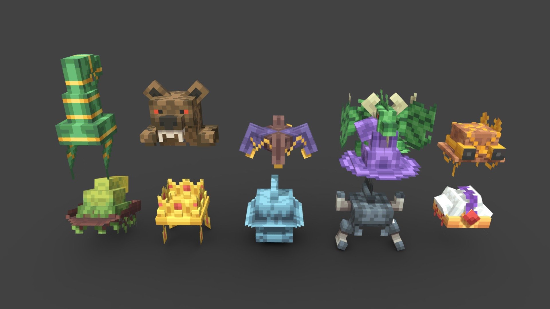 Fantasy Hats | Made for Minecraft - 3D model by iPlexity [2d4e0aa ...