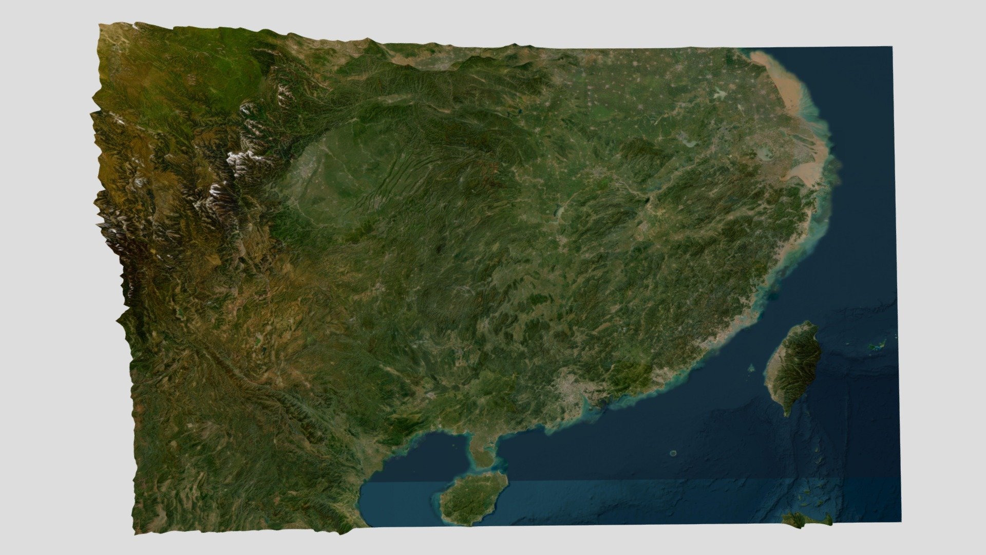 The topography of southern China - Download Free 3D model by Yang ...