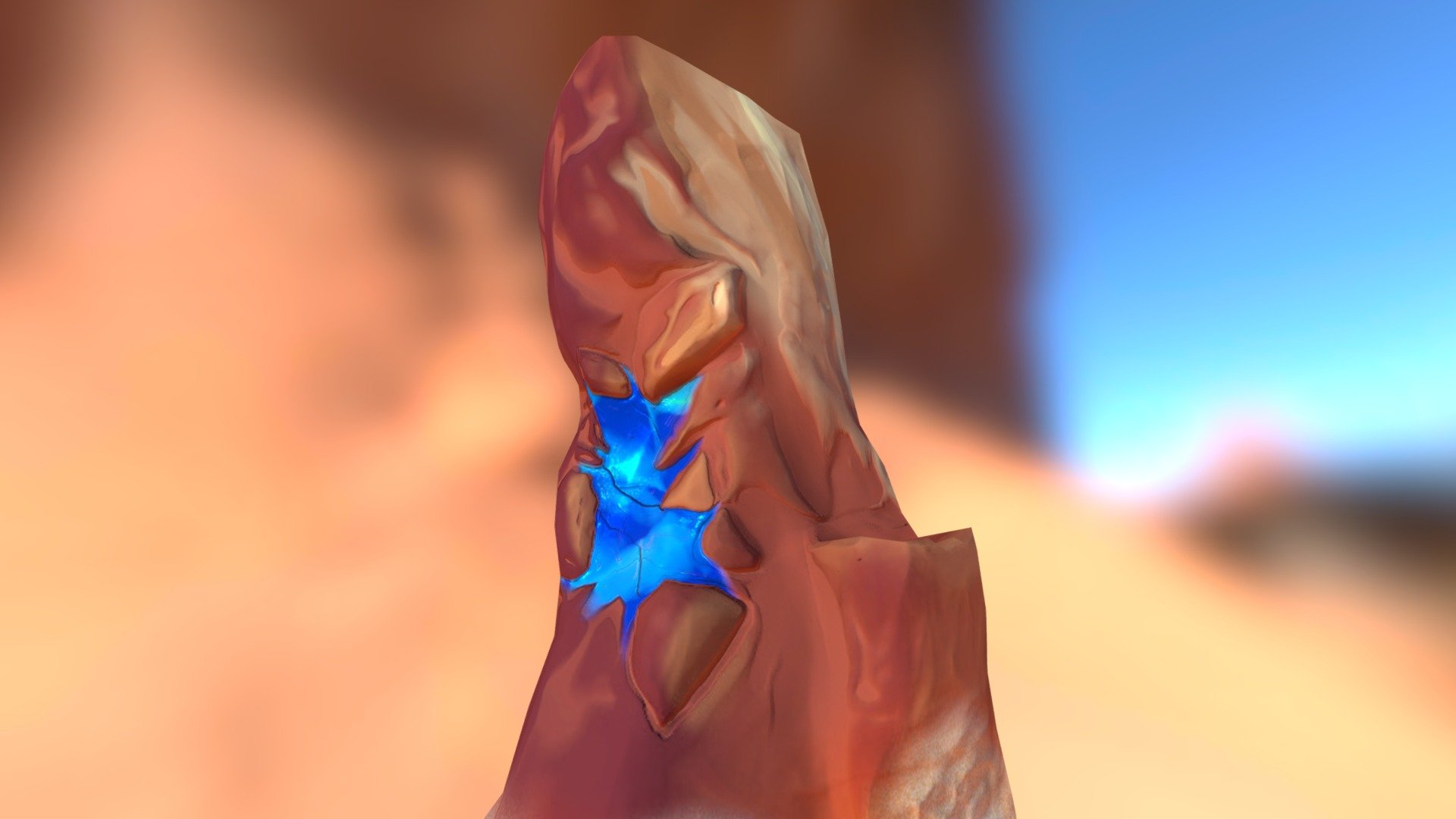 Egyptian Crystal Fantasy Rock - Hand painted - Download Free 3D model ...
