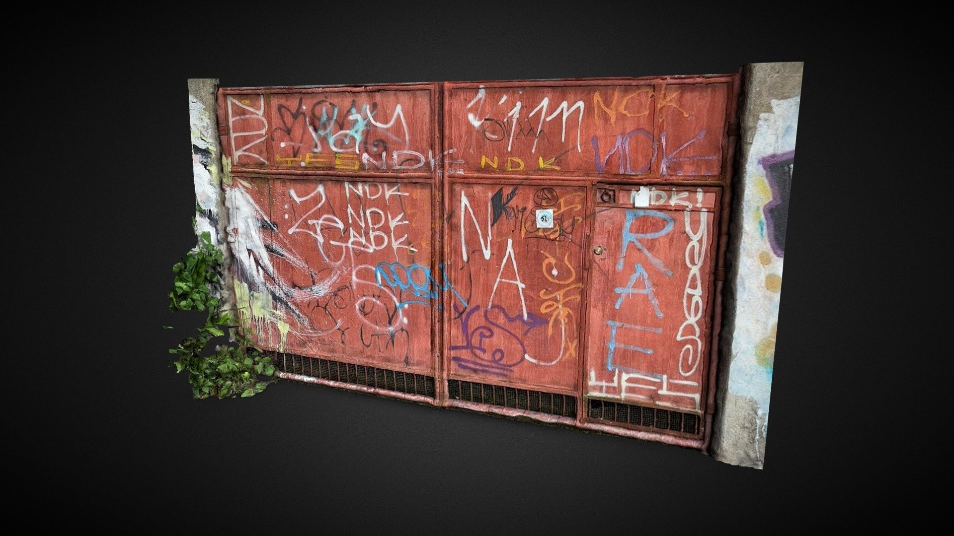 Rusty Gate With Graffiti in Philippines - Download Free 3D model by ...