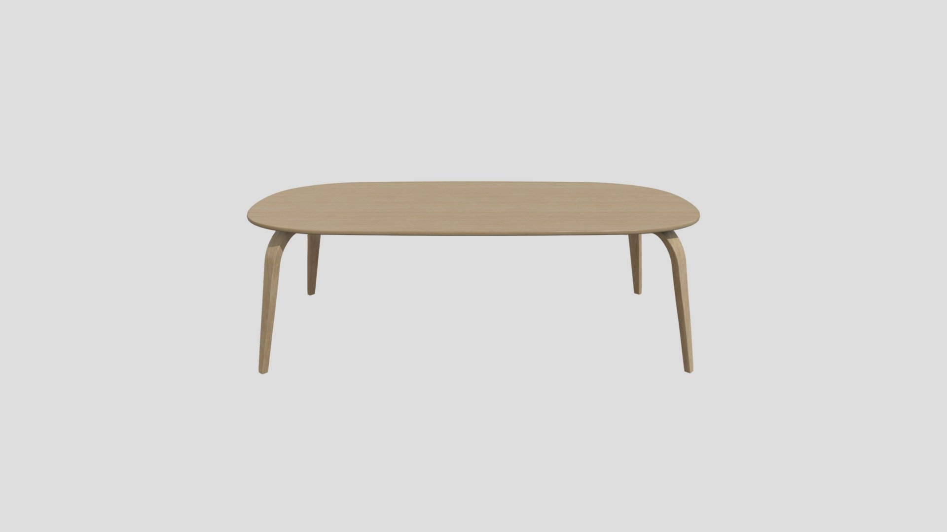 Dining Table Ellipse, Oak - Buy Royalty Free 3D model by ...