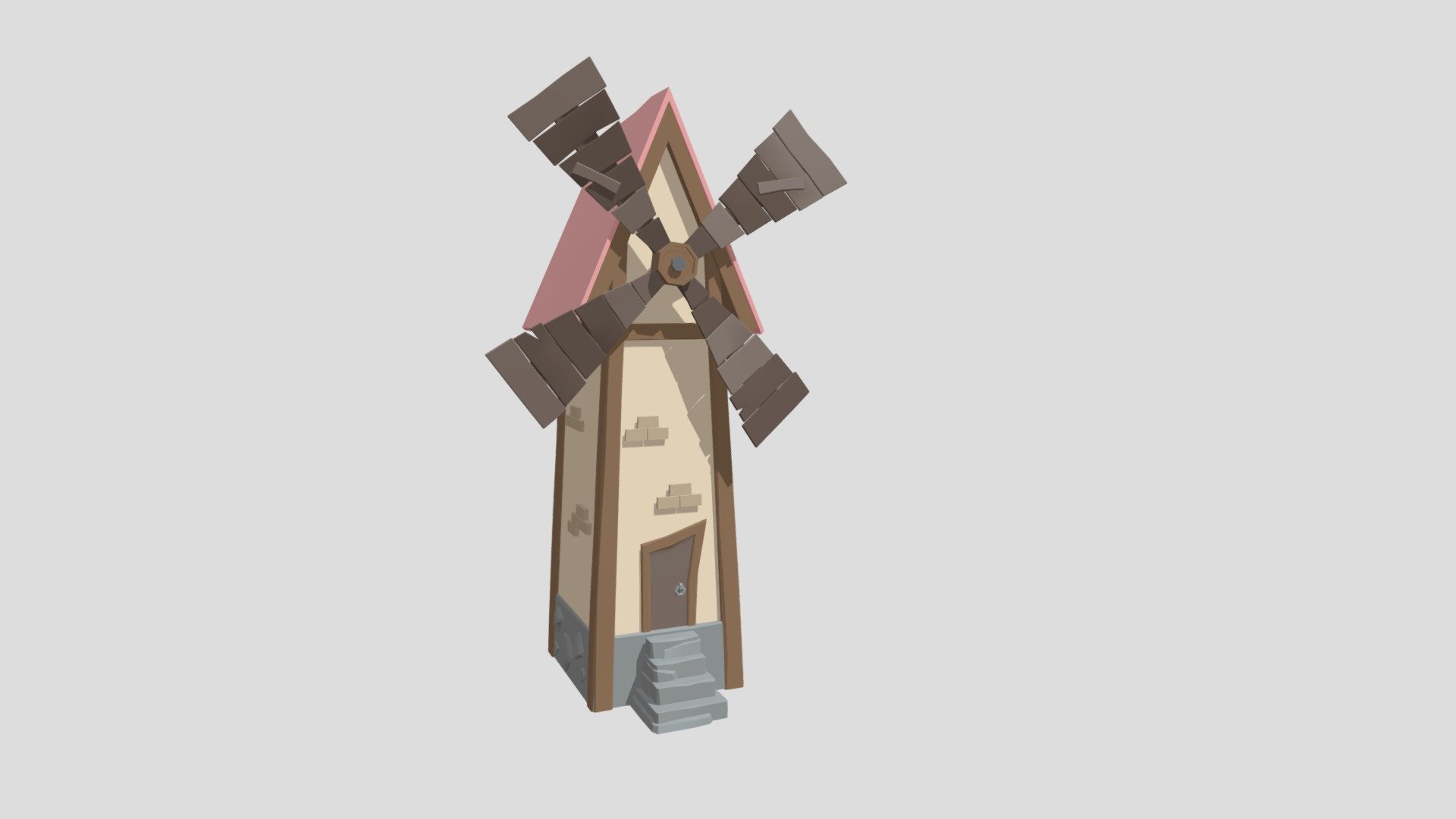 Low-Poly Windmill - Download Free 3D model by Brian Wood (@wood.brian.w ...