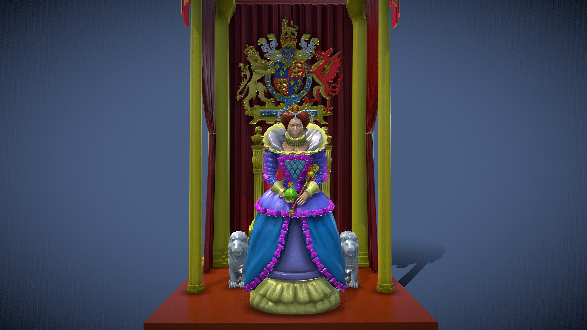Queen Elizabeth I Of England (1533-1603) - Download Free 3D model by ...