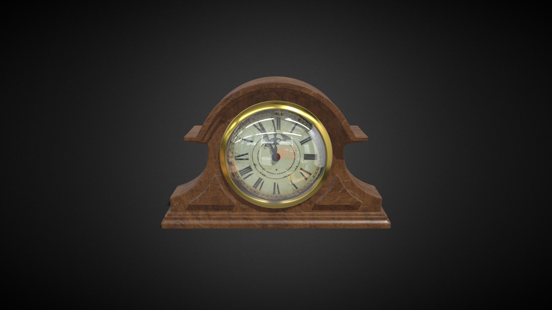 wooden table clock Low-poly 3D model - Buy Royalty Free 3D model by EVA ...