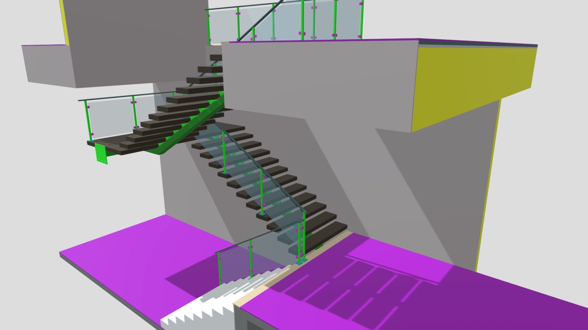 Single Stringer Model - West Point - Bilek - 3D model by JD Stairs ...