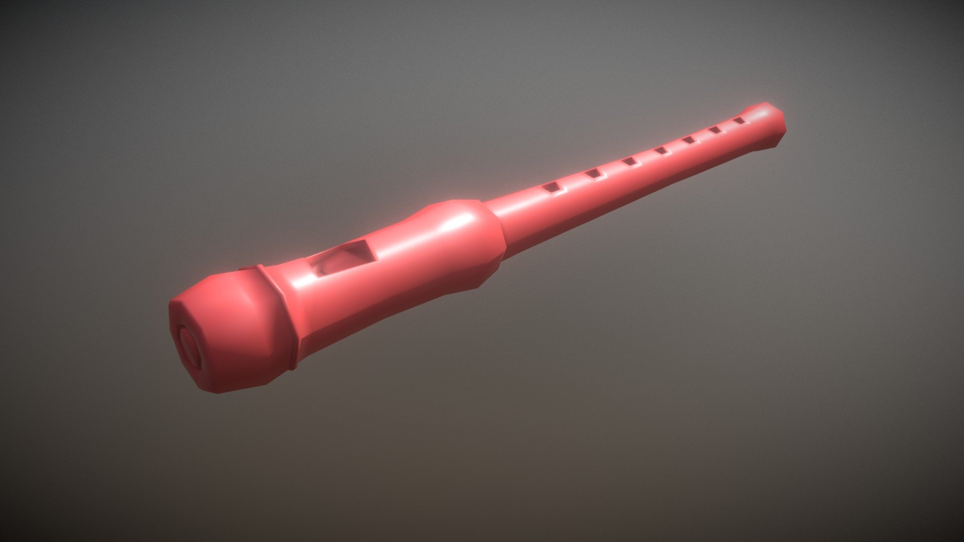 Game Ready Flute Red Plastic Low Poly - Buy Royalty Free 3D model by ...