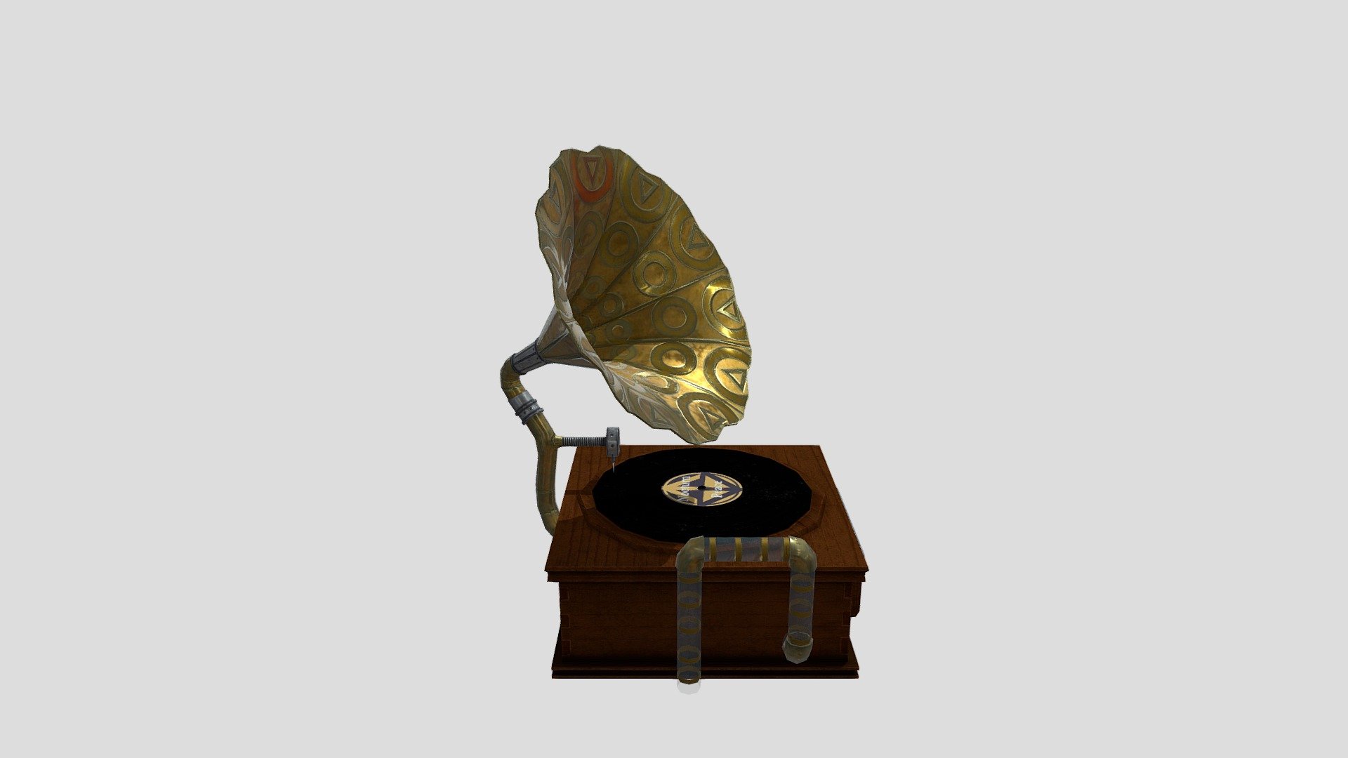 Animated Steampunk Gramophone - 3D model by Dylan Sands (@Dylan_Sands ...