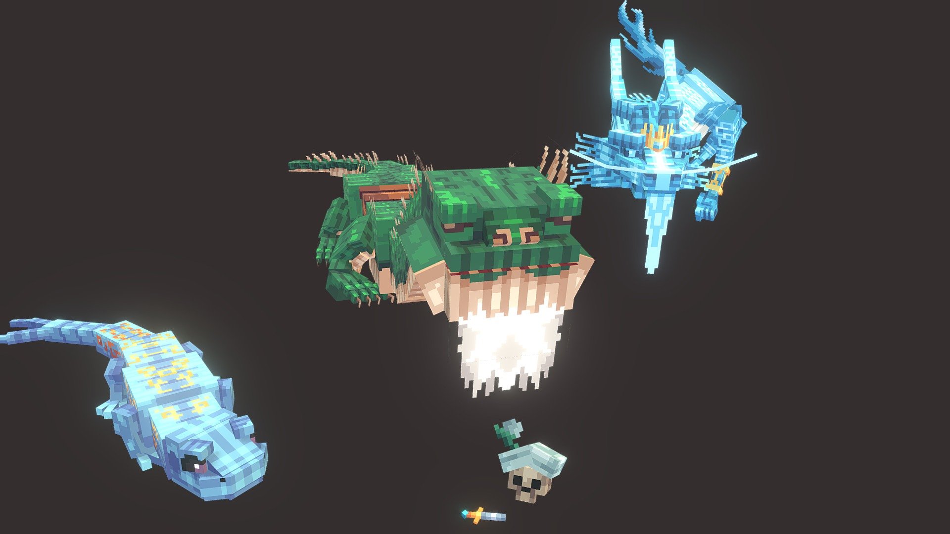 "Lizard, Dragon, Salamander" mounts - 3D model by Queue ...