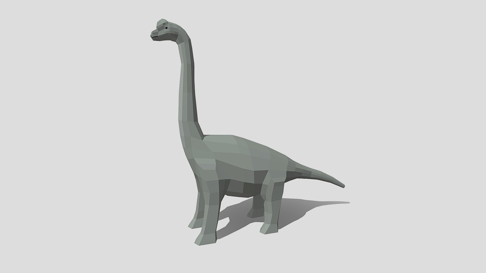 Low Poly Cartoon Brachiosaurus Dinosaur - Buy Royalty Free 3D model by ...