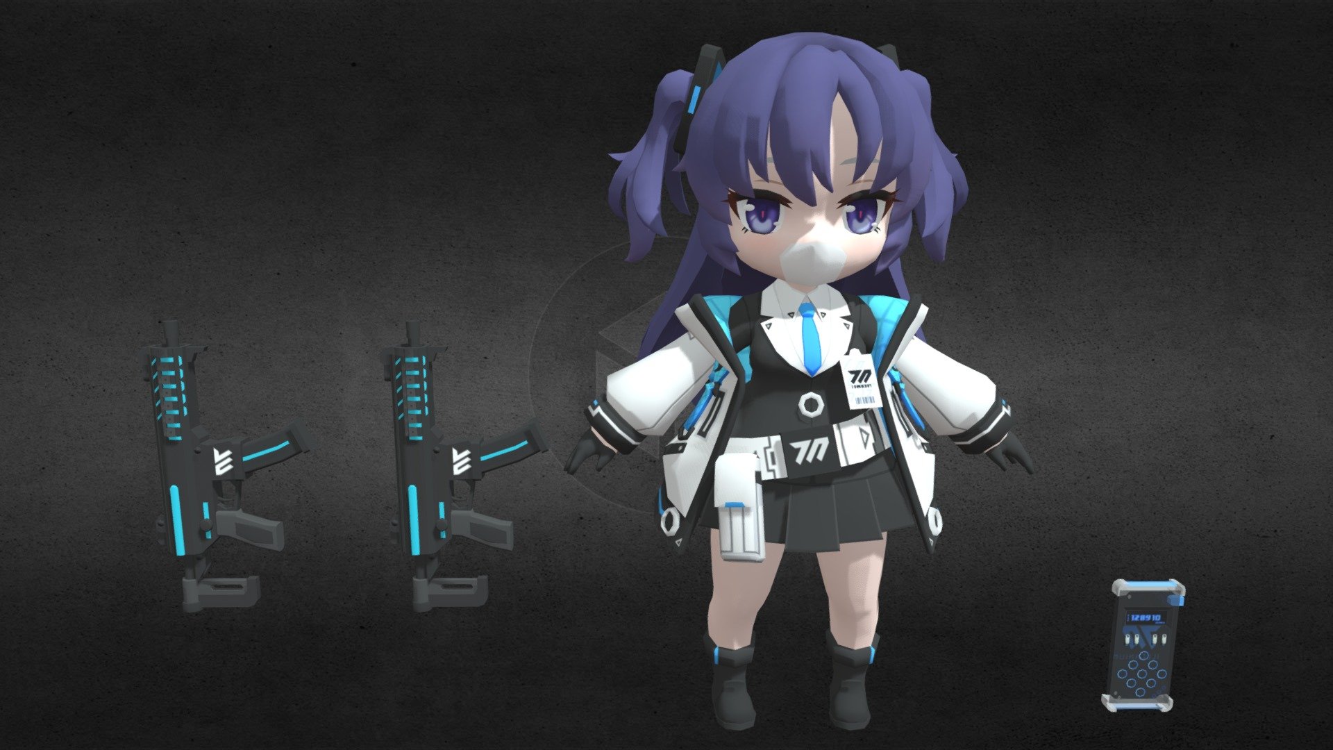 Smol Hayase Yuuka - Download Free 3D model by Voon Hong Liang ...