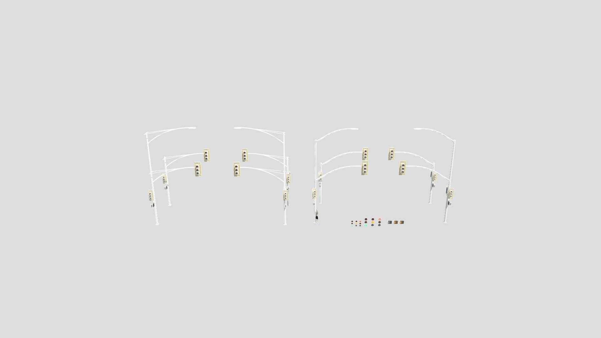 Cross+ Walk+signal+set - Download Free 3D model by zyonb5385 [2d6d265 ...