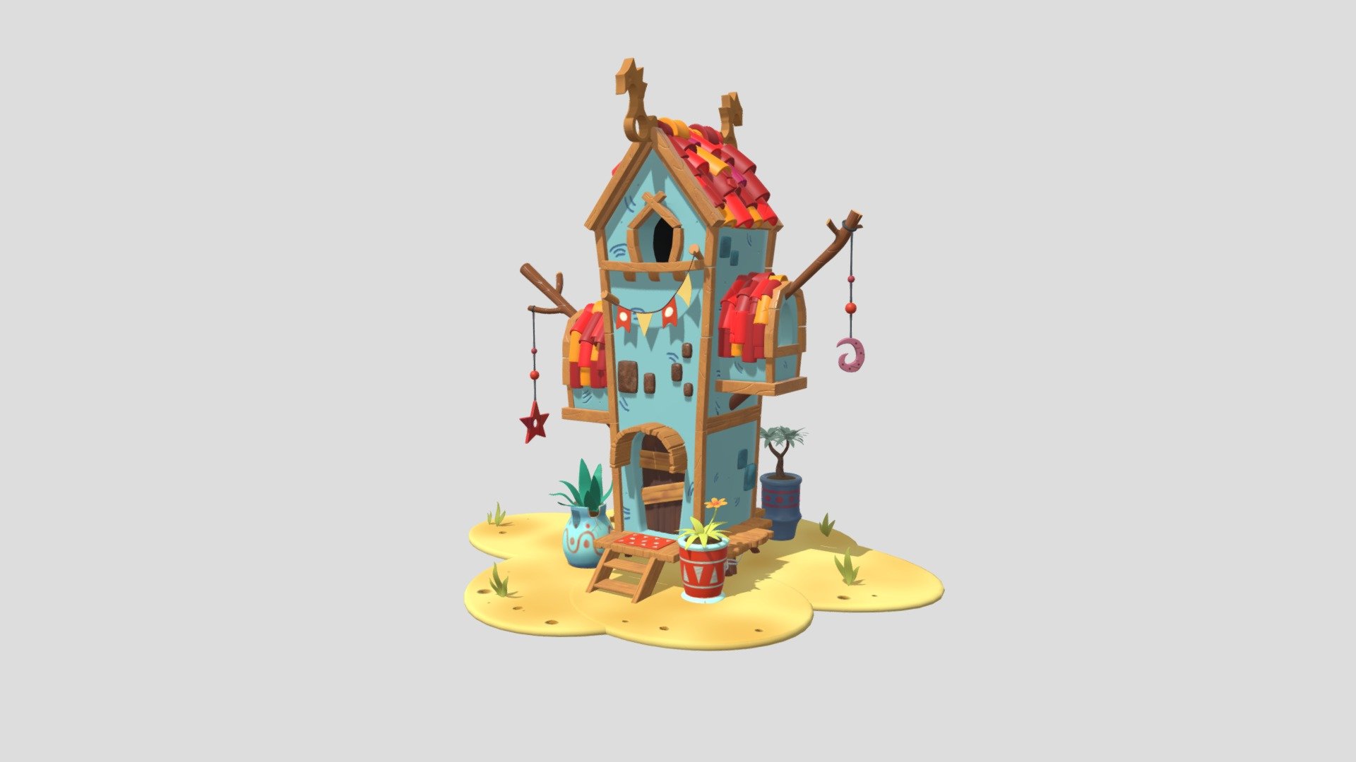 3D Stone House Shack - 3D model by carrietoonz [2d6d7f3] - Sketchfab