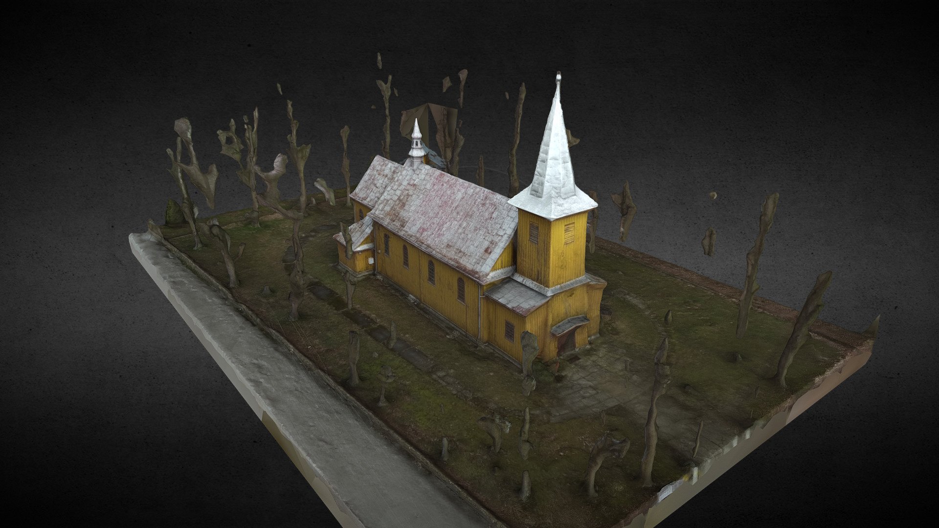 Historic wooden church - 3D model by Zygomir.Fabricati.Diem ...
