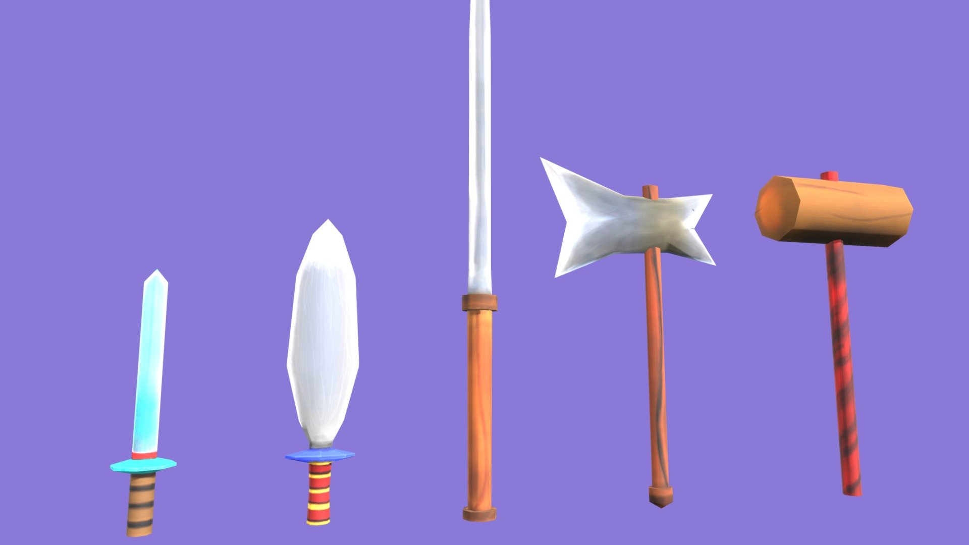 Weapons low poly - Buy Royalty Free 3D model by NaVi 3D Artist (@3d ...